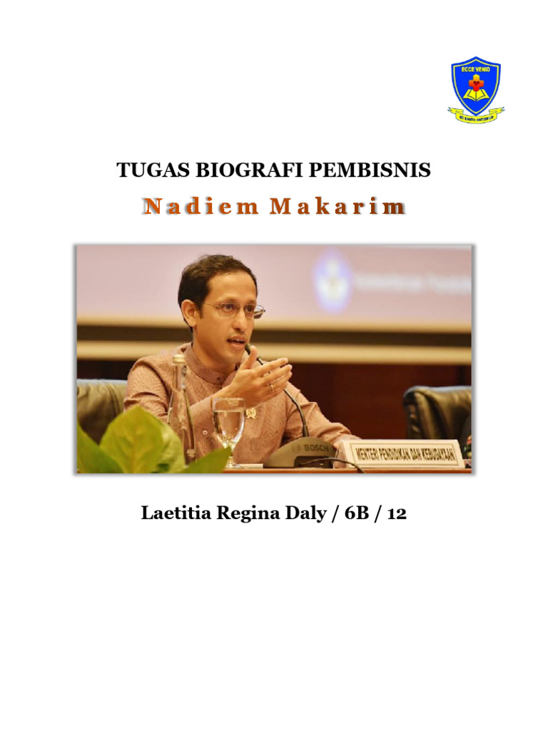 Biografi - NADIEM MAKARIM | PDF