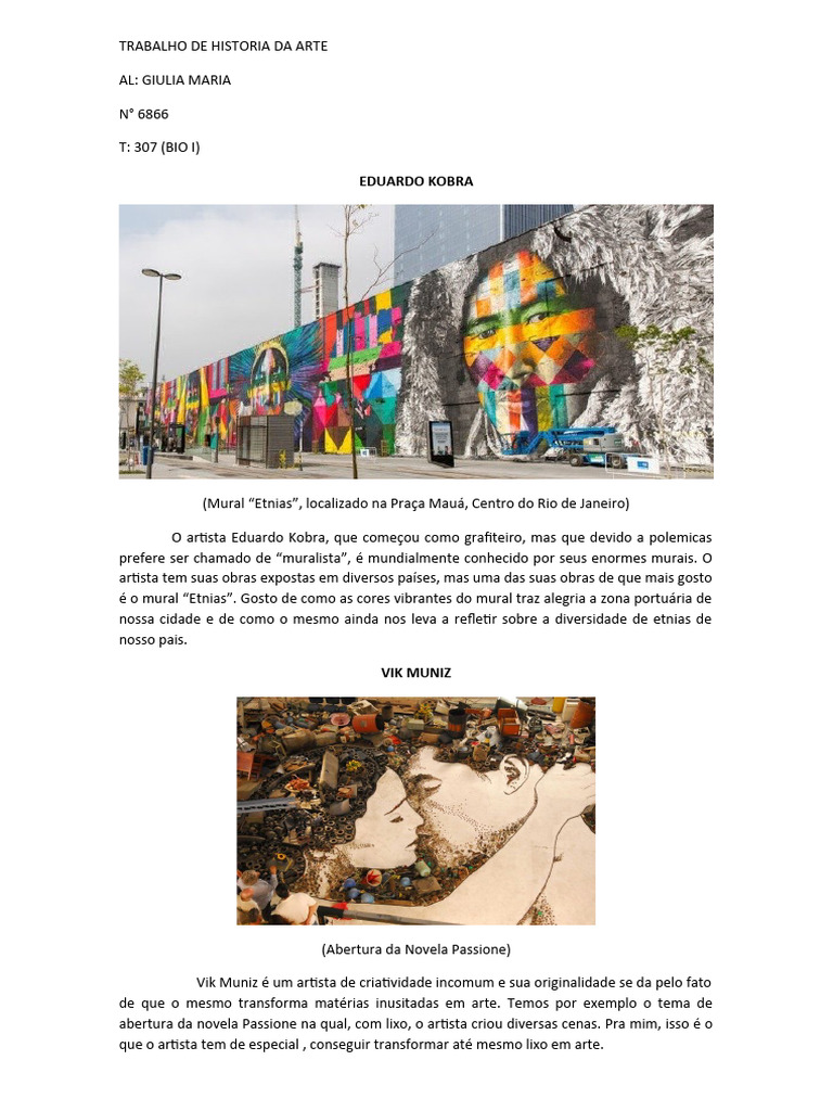 Trabalho de Historia Da Arte | PDF | Arte