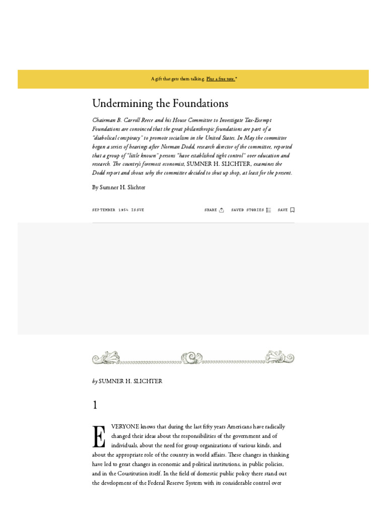 Undermining The Foundations - The Atlantic | PDF