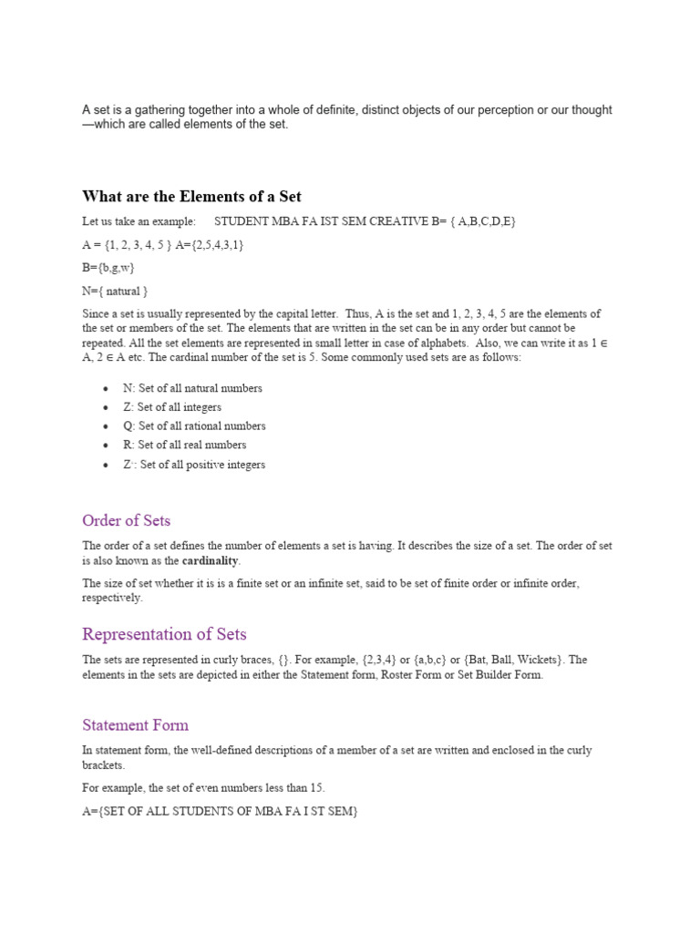 Set Theory | PDF | Set (Mathematics) | Function (Mathematics)