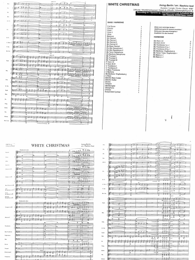 White Christmas, Partitura (Vuelta) | PDF
