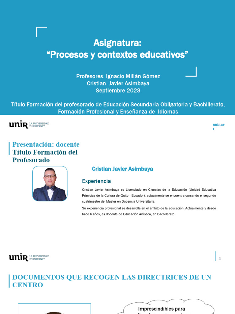 Procesos y contextos educativos. | PDF