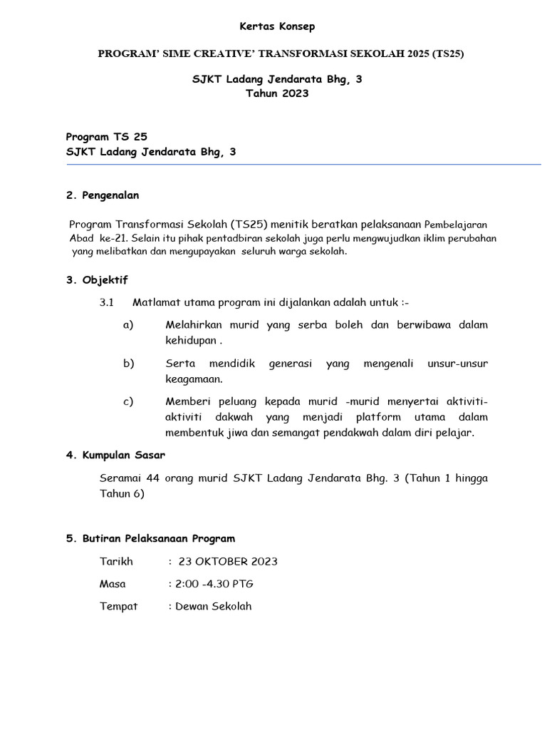 Kertas Kerja TS 25 | PDF