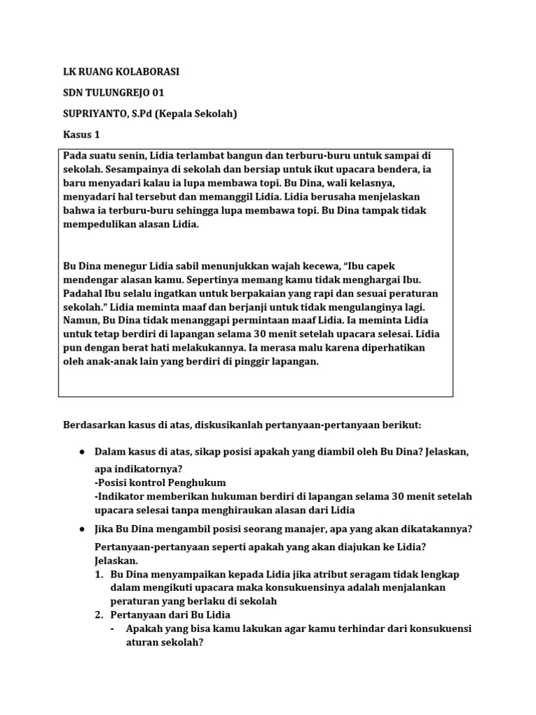 LK Ruang Kolaborasi P. Supriyanto | PDF