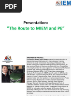 IEM - Route To Become MIEM & PE PDF | PDF | Engineer | Asia Pacific Economic Cooperation