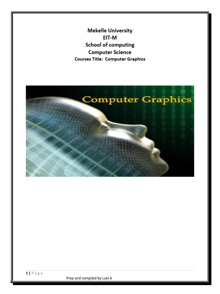 Computer Graphics Module-1 | PDF | Computer Monitor | Computer Graphics