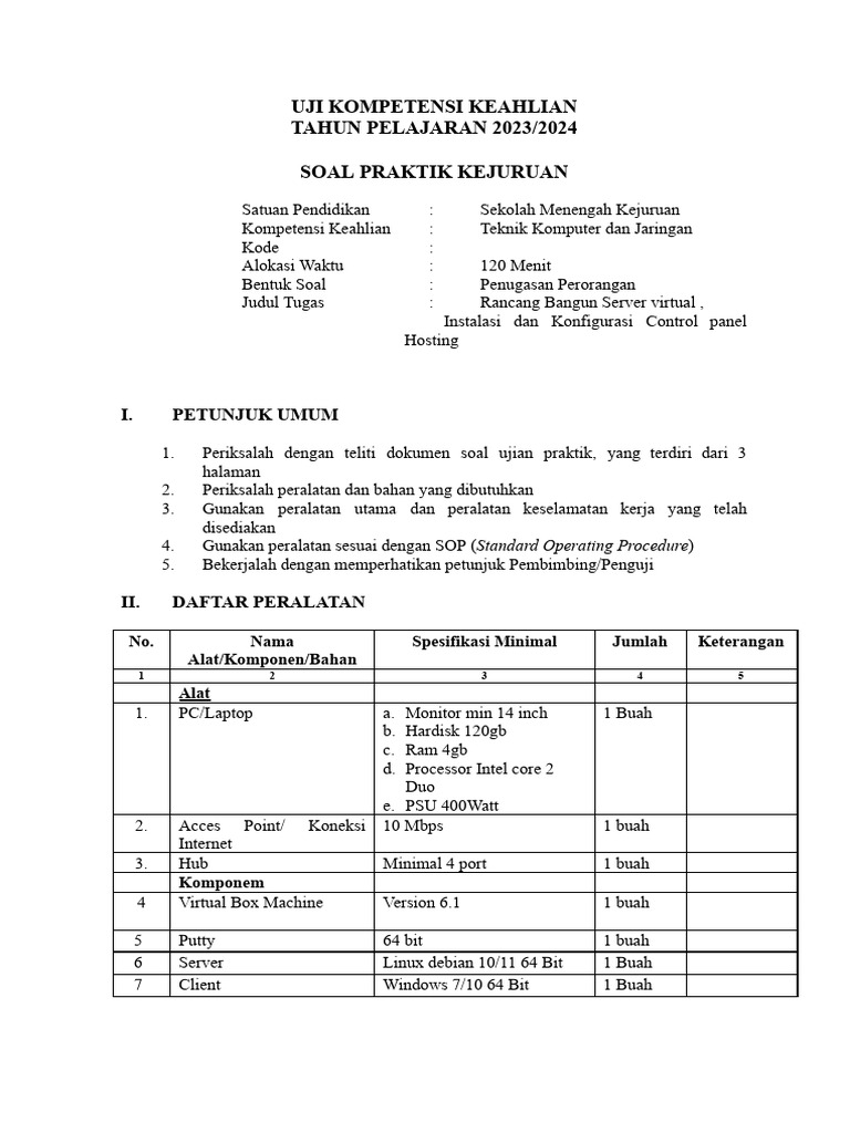 Uji Kompetensi Asj Kelas 12 TKJ | PDF