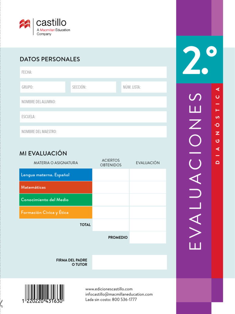 Examen Diagnóstico Segundo Grado Primaria | PDF