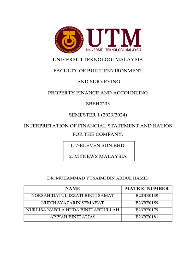 Property Finance and Accounting (Utm) | Download Free PDF | Business Economics | Trade