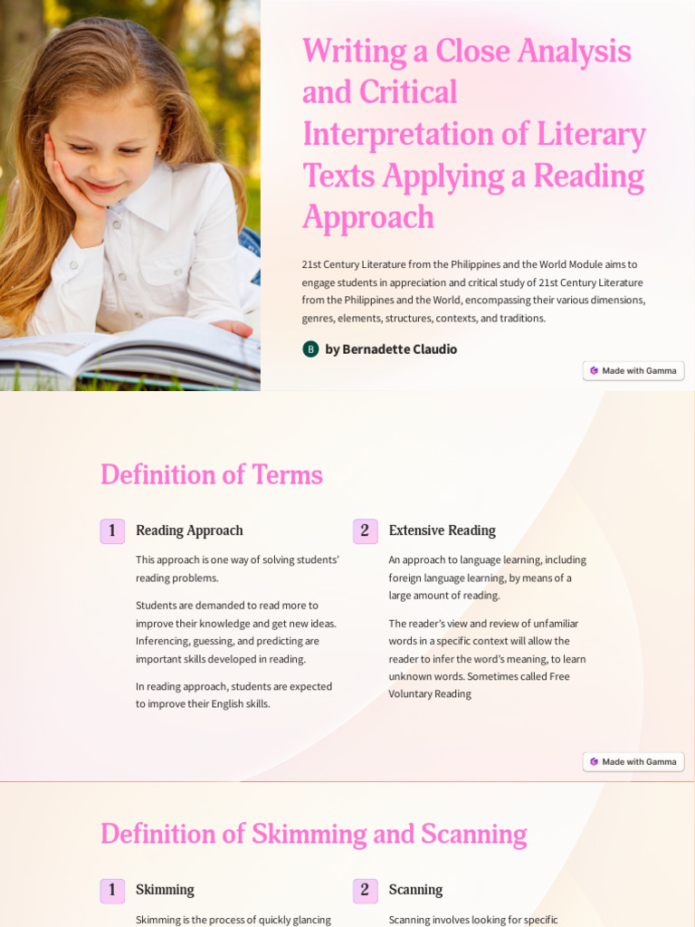 21st Century Literature Analysis Guide | PDF