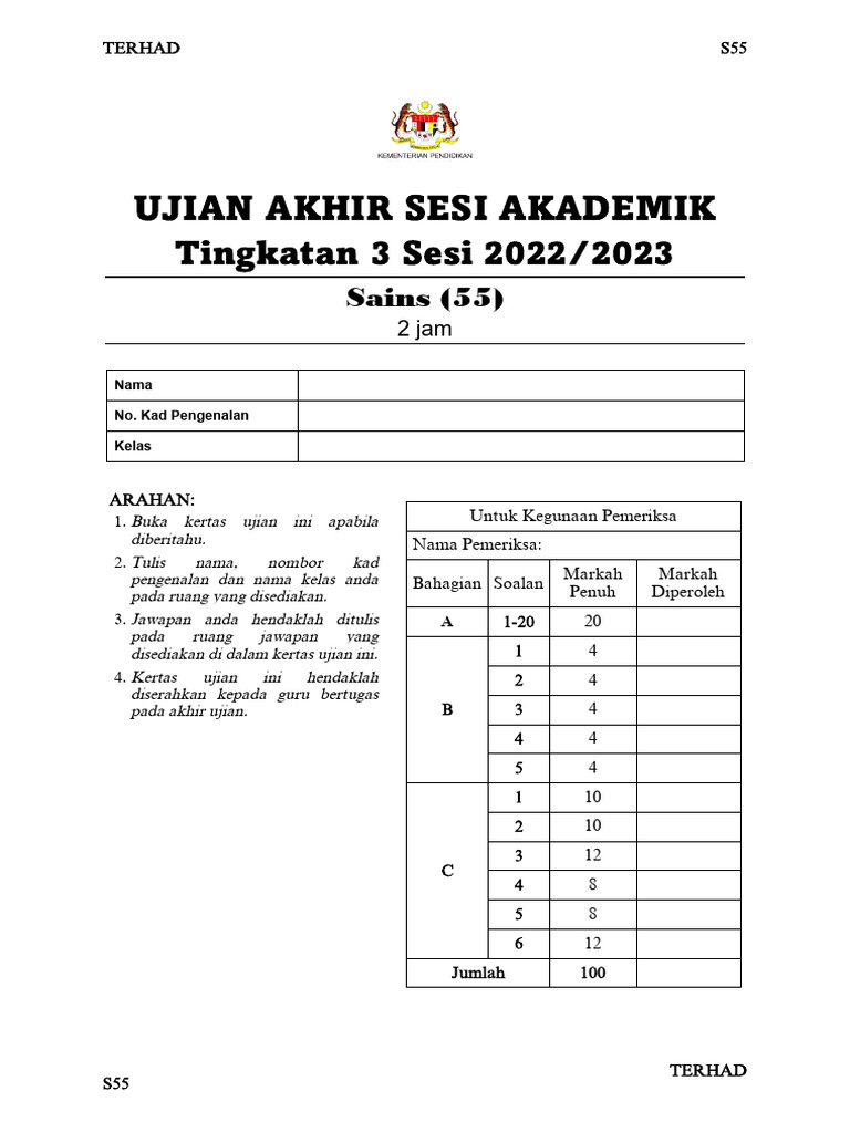 SN T3 Uasa 2022 | PDF