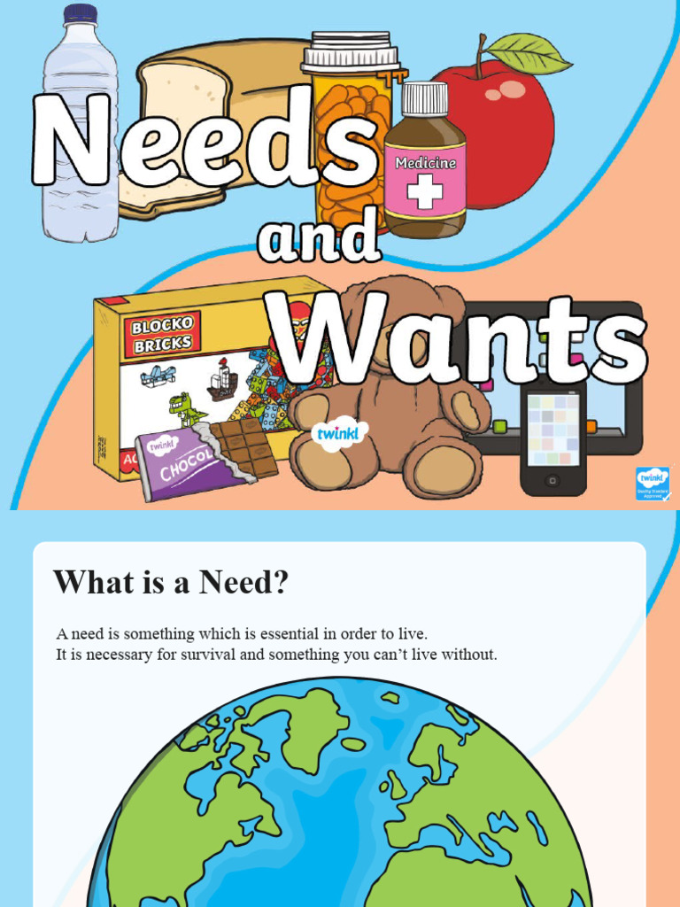 Understanding Needs vs. Wants for Kids | PDF