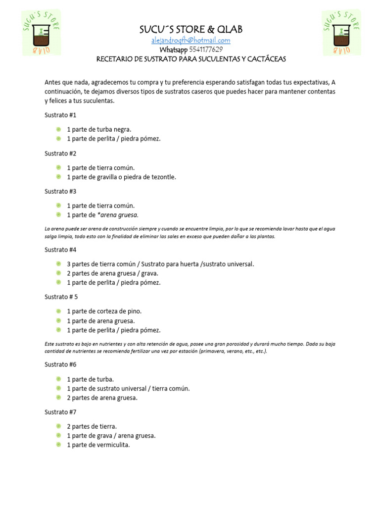 Sustratos | PDF | Cocina, comidas y vino