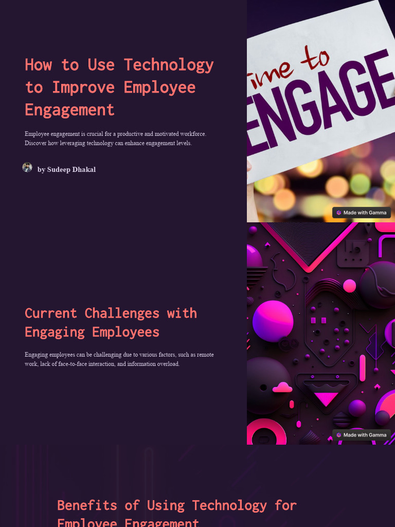 How To Use Technology To Improve Employee Engagement | PDF ...