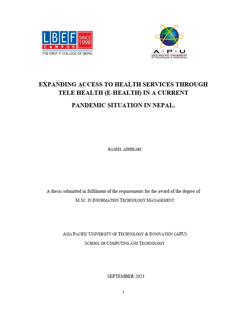 Ct096 12 M Project Paper | PDF | Electronic Health Record | Health Care