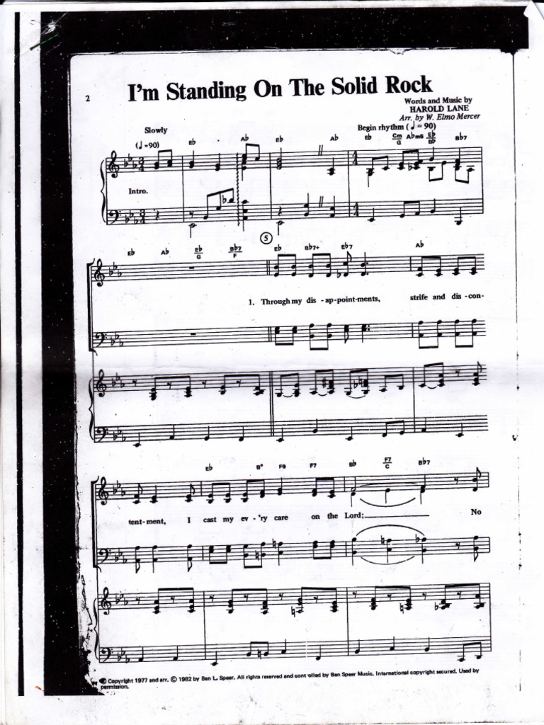 I'm Standing On The Solid Rock | PDF