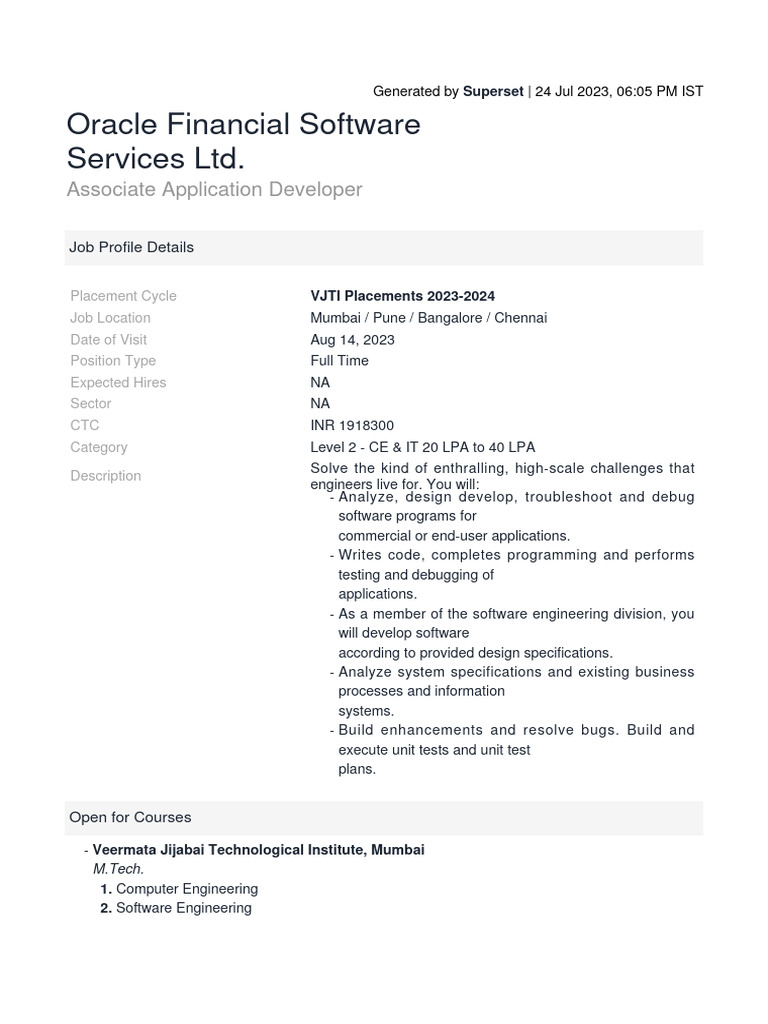 Associate Application Developer Role | PDF | Engineering | Computer ...
