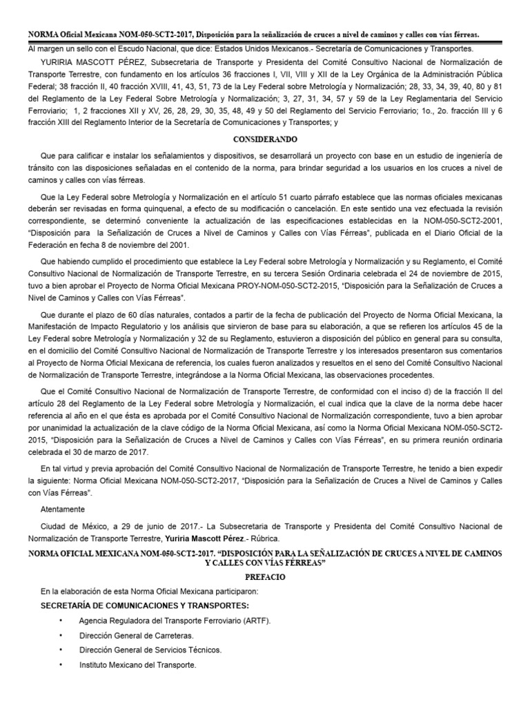 NOM-050-SCT Señalización | PDF | Semáforo | La carretera