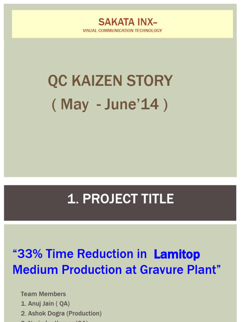 SAI QC Kaizen Story - 33 Time Reduction in LT Medium Prod 2 | PDF
