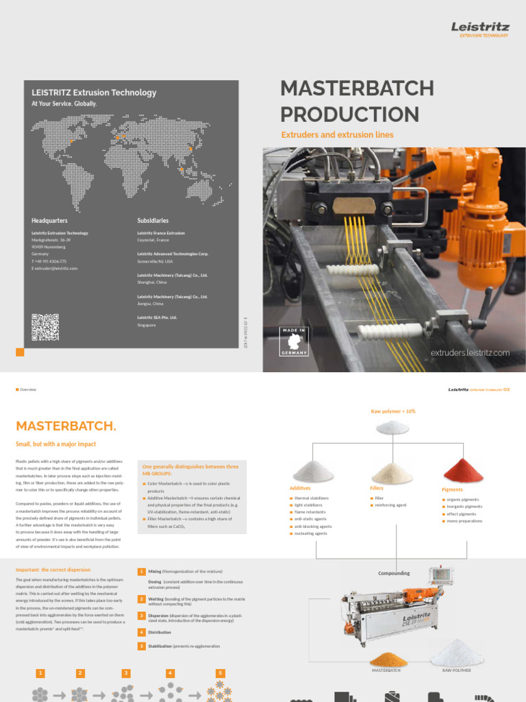 Masterbatch Production Guide | PDF | Extrusion | Plastic