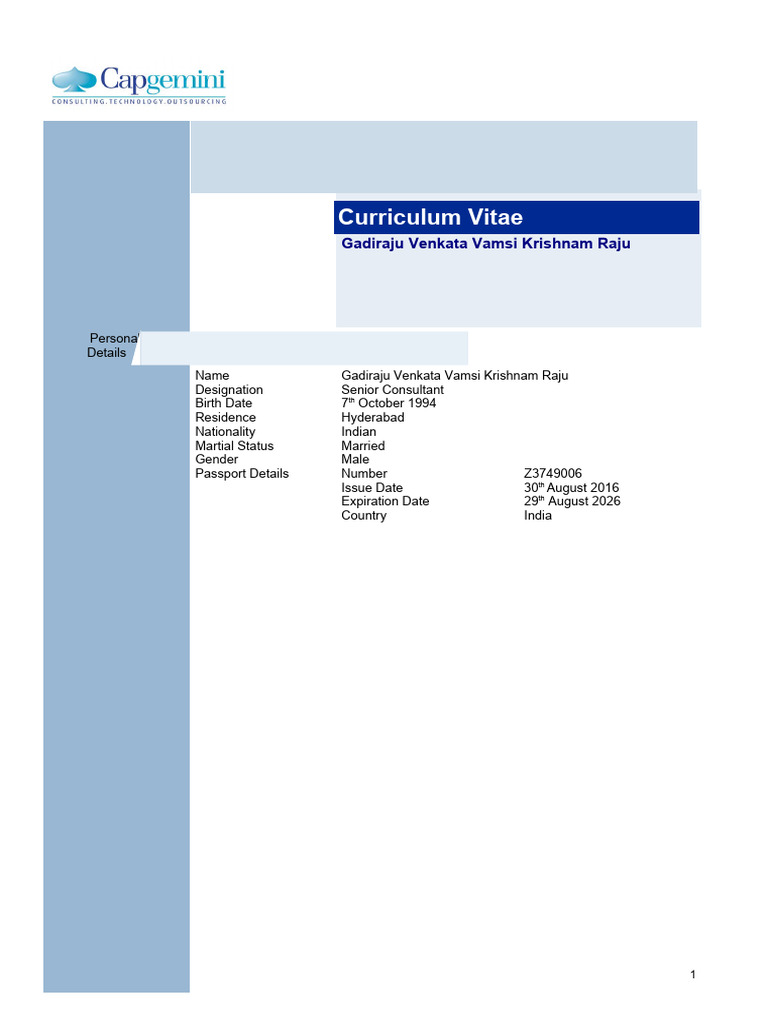 CG Resume Vamsi | PDF | Computing CG Resume Vamsi | PDF | Computing