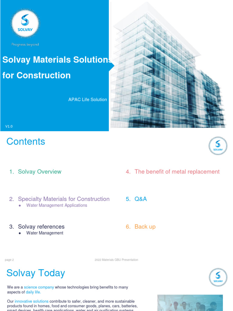 Construction Applications of Solvay Specialty Polymers - Customer | PDF ...