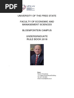 UFS EMS Rule Book 2024 Overview | PDF | Academic Degree | Bachelor's Degree