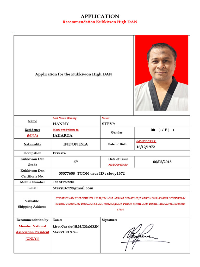 STEVY HANNY Form Kukkiwon High DAN | PDF