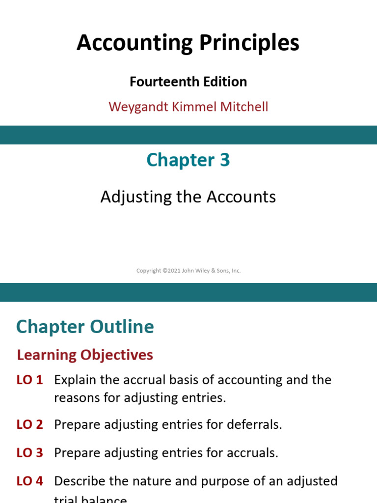 Chapter 3 - Adjusting The Accounts | Download Free PDF | Debits And Credits | Deferral