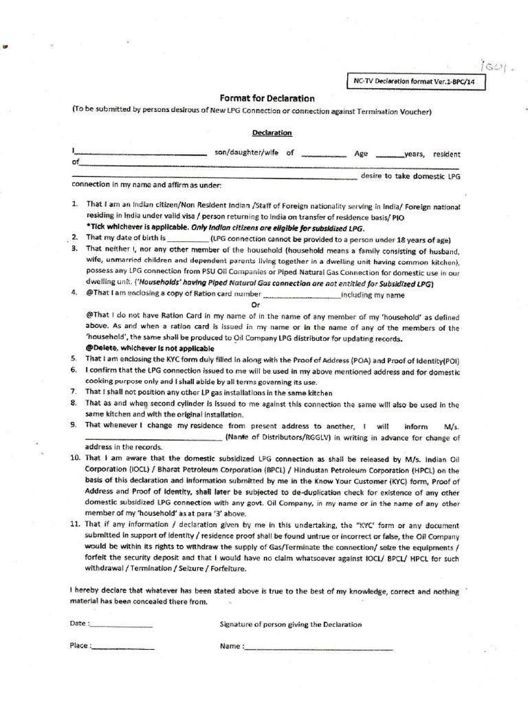 Kyc + Declaration | PDF