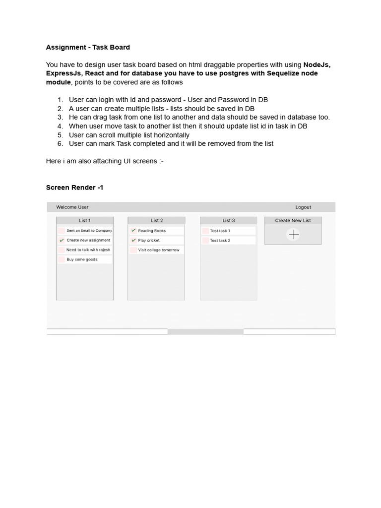 React-Node Assignment | PDF
