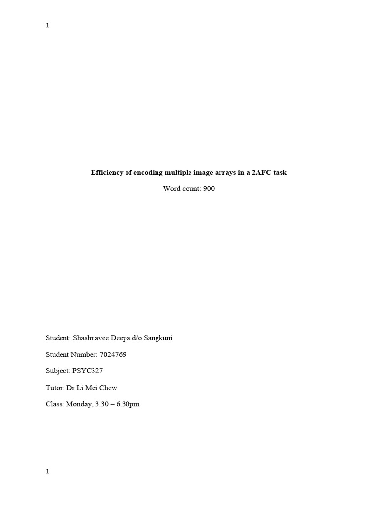 Lab Report Introduction | PDF | Perception | Memory