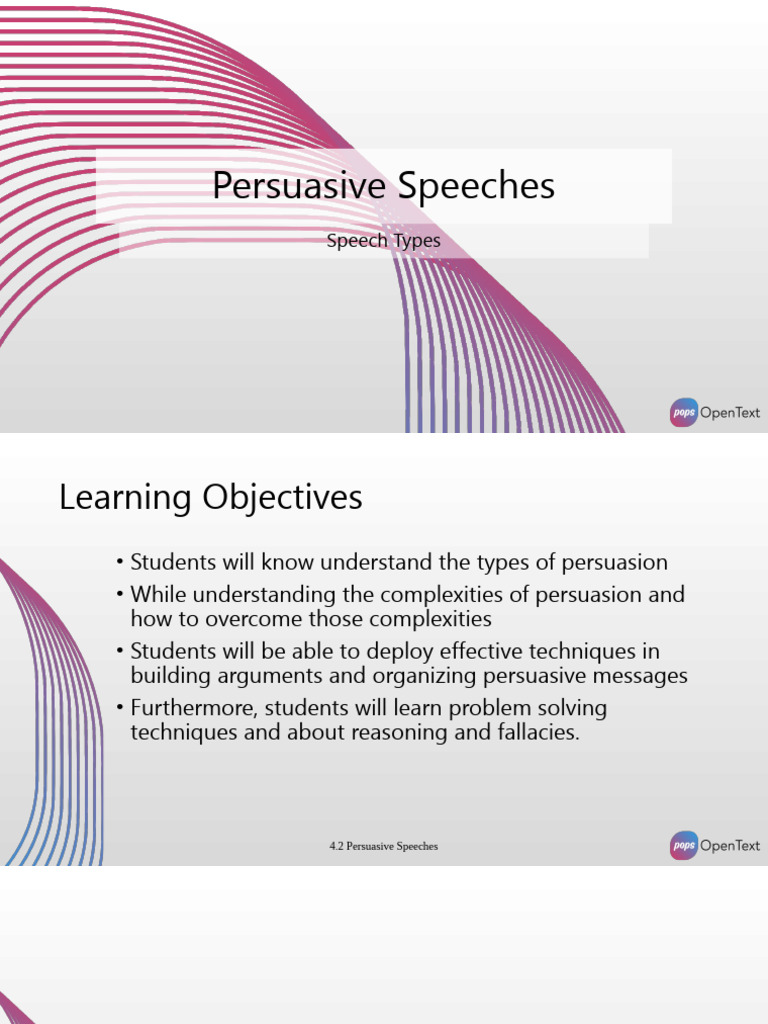 Understanding Persuasive Speech Techniques | PDF | Fallacy | Persuasion