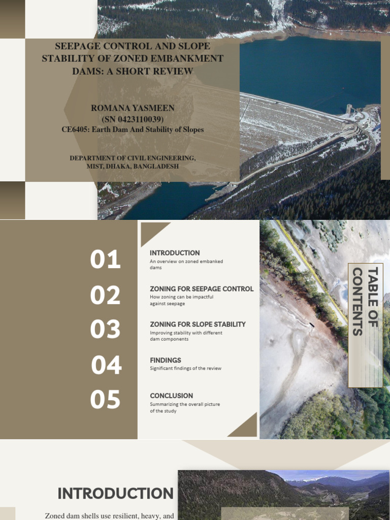 Seepage Control in Zoned Embankment Dams | PDF | Soil Mechanics | Dam