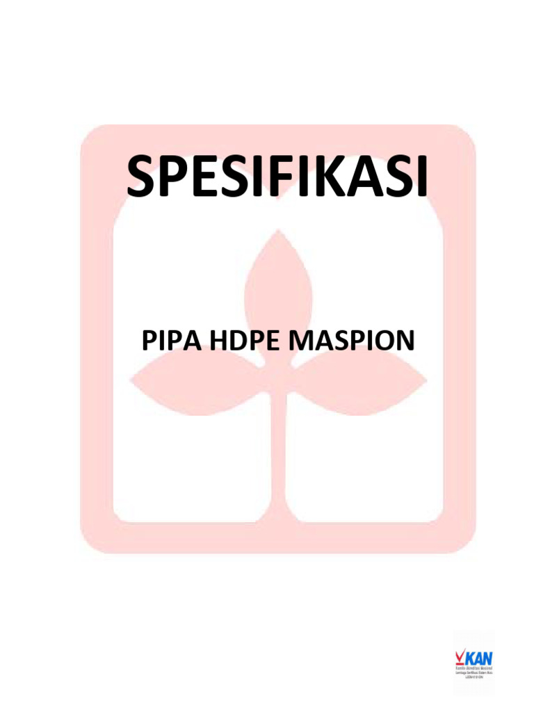 Spesifikasi HDPE | PDF