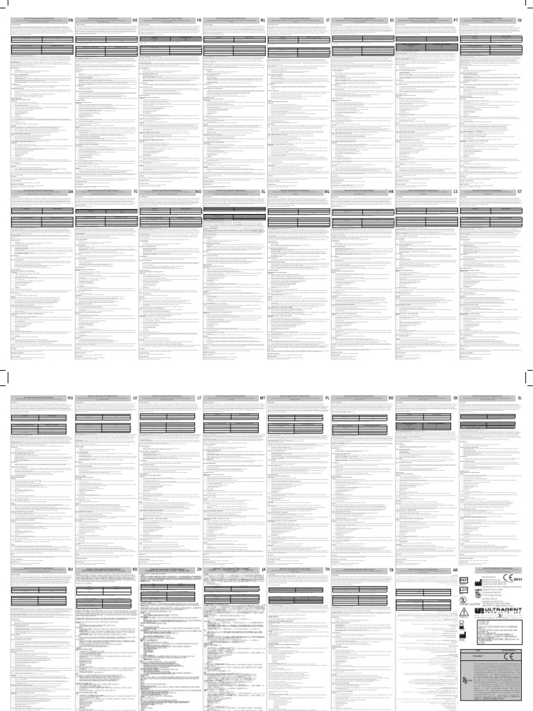 UltraSeal XT Plus UltraSeal XT Hydro PrimaDry IFU 1008544AR06 | PDF