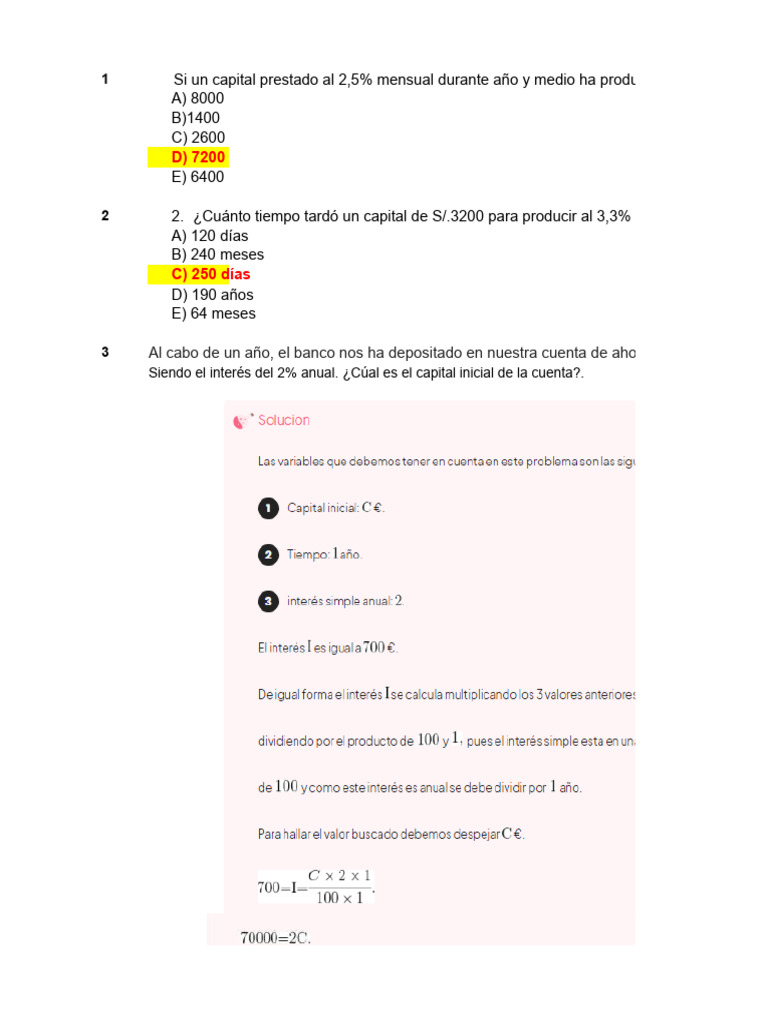 Solucion Pract 05 INTERES SIMPLE | PDF | Hogar, jardinería y bricolaje