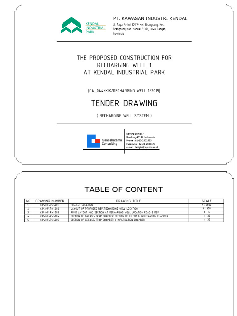 Proposed Recharging Well RBF - Drawing | PDF