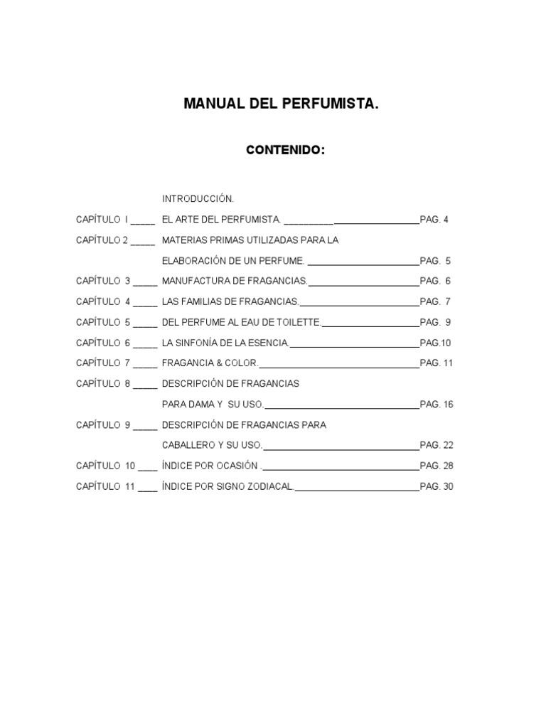 Manual Completo del Perfumista | PDF