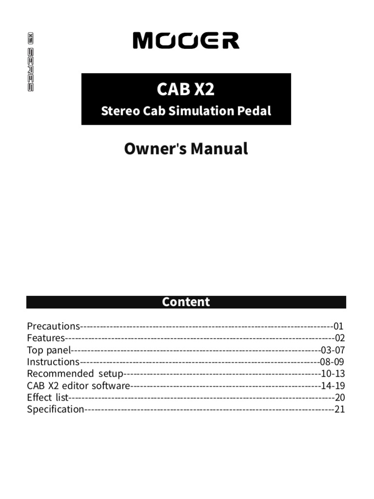 Cab X2 Manual En Pdf Computer Science Audio Electronics