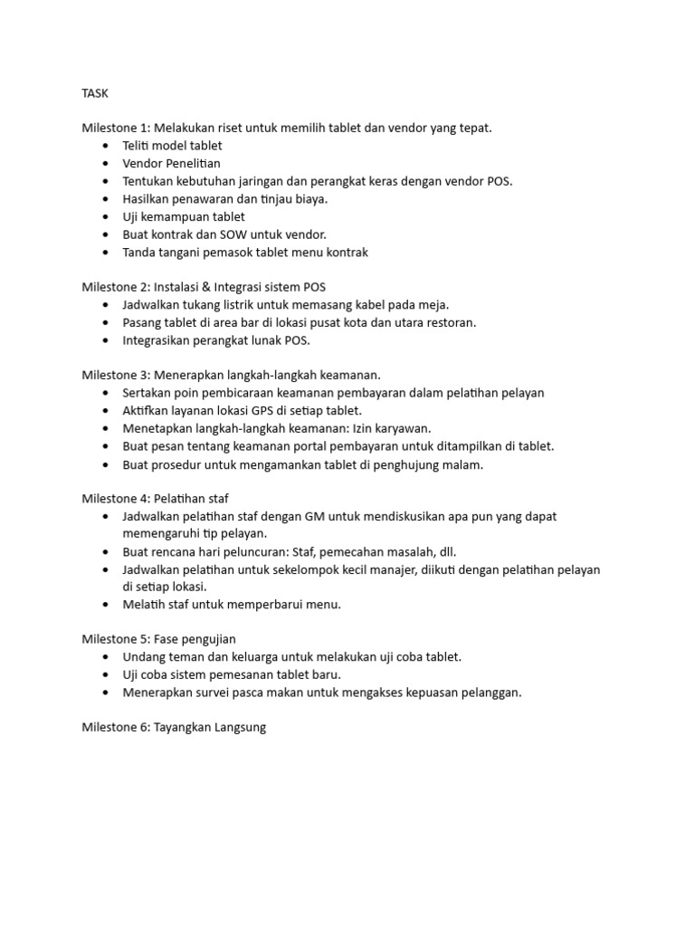 Mengurutkan Tugas Dan Milestone | PDF | Komputer