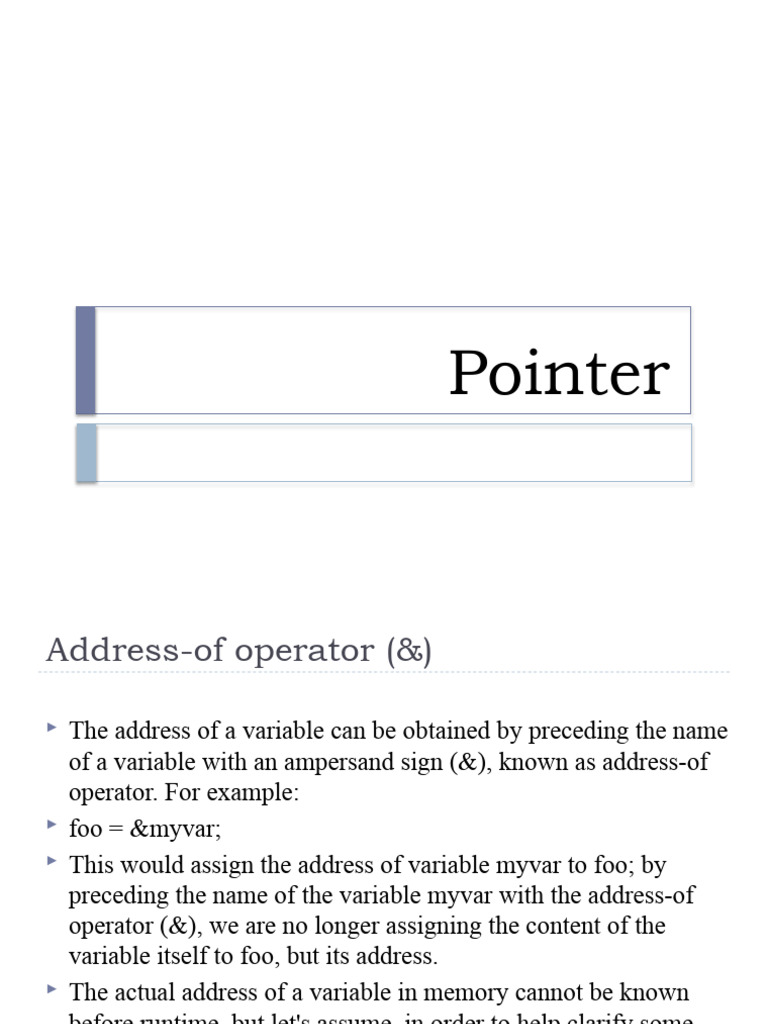 Pointer in CPP | PDF Pointer in CPP | PDF