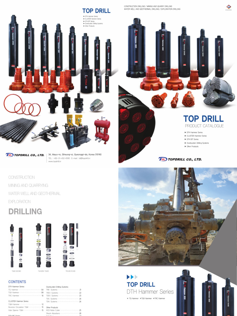 TOPDRILL E Catalogue | PDF | Drill | Drilling