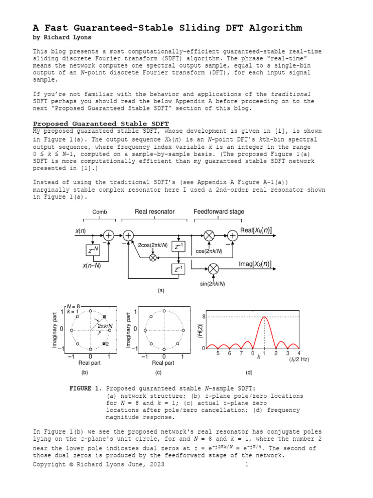 Https WWW - Dsprelated.com Blogimages RickLyons Sliding DFT Fast Lyons | PDF | Discrete Fourier ...