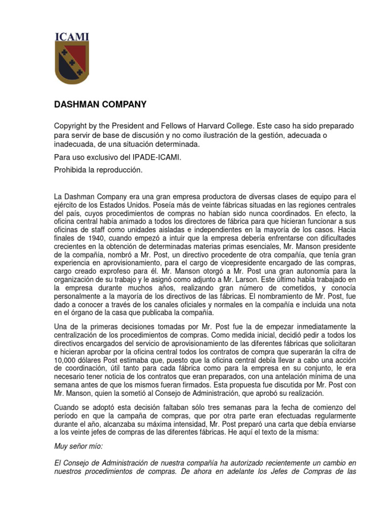Dashman Company | PDF | Business | Obtención