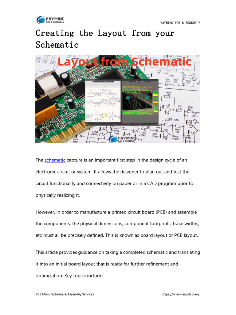 Creating The Layout From Your Schematic | PDF