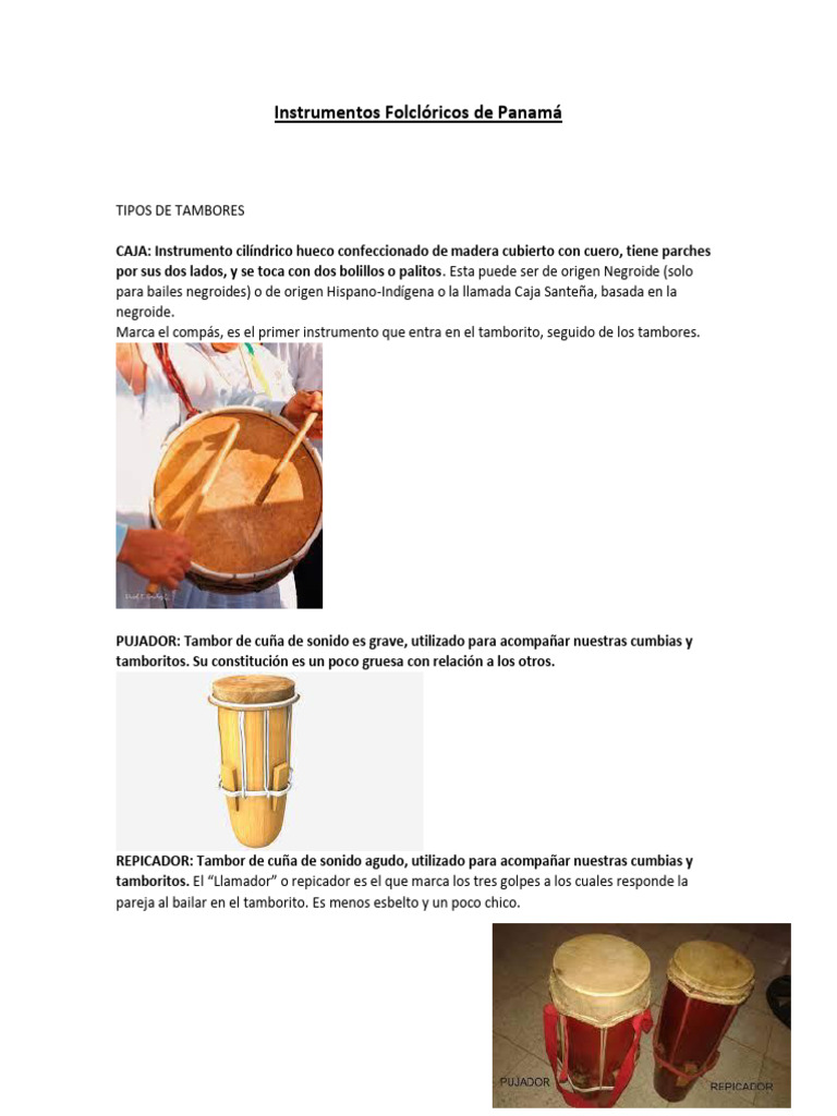 Instrumentos Folclóricos de Panamá | PDF