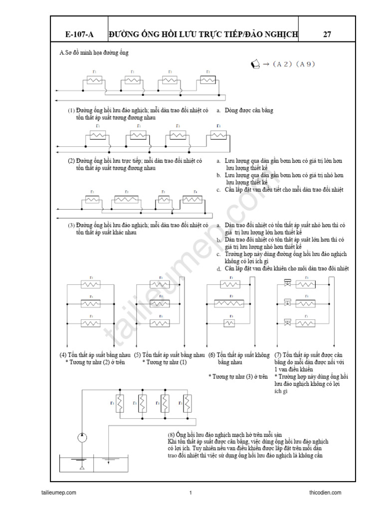 Direct Return and Reverse Return Up | PDF