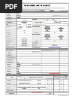 Personal Data Sheet Template | PDF | Government | Social Institutions