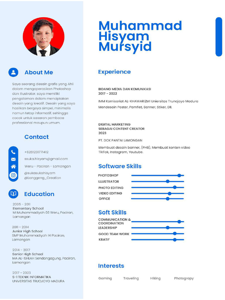 Portofolio Desainer Grafis Muhammad Hisyam | PDF